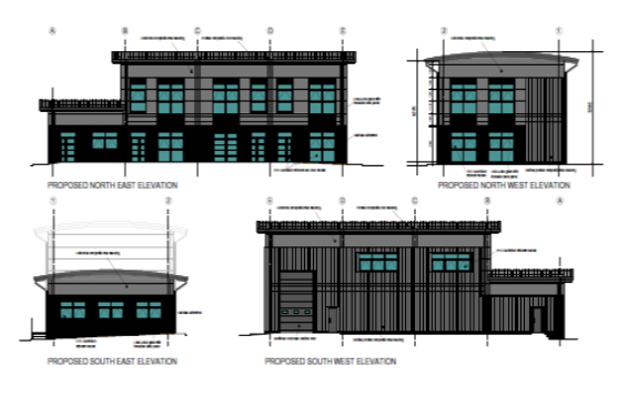 New hybrid business units are being built at a development at ...